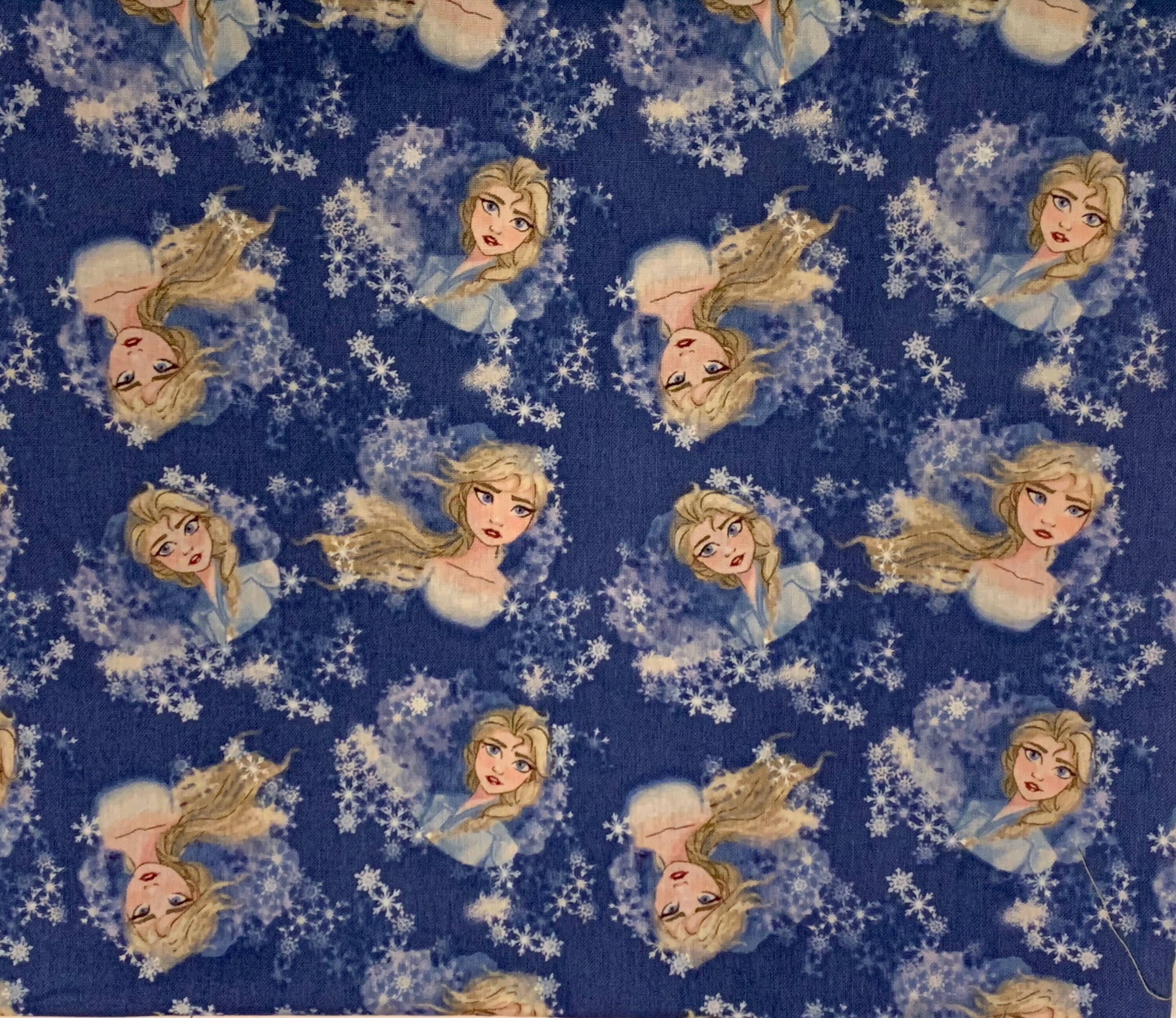 Frozen Fabric With Blue Background by the 1/2 Yard - Etsy