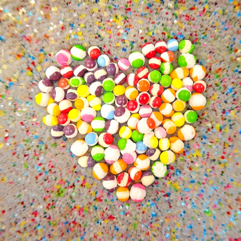 Freeze Dried Round Mounds Made With Assorted Skittles Crunchy Candy ...