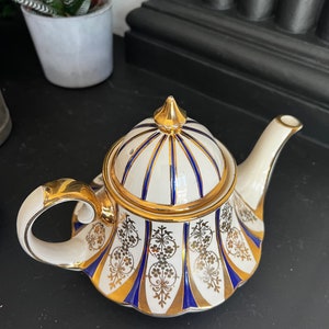 Sadler Carousel Tea Pot Set Teapot, Sugar, and Creamer Made in England ...