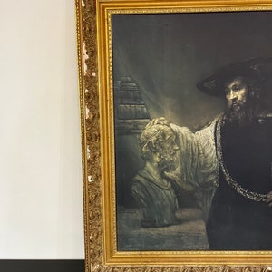 Aristotle Contemplating the Bust of Homer – Ornate Frame – Vintage ...