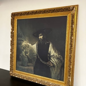Aristotle Contemplating the Bust of Homer – Ornate Frame – Vintage ...