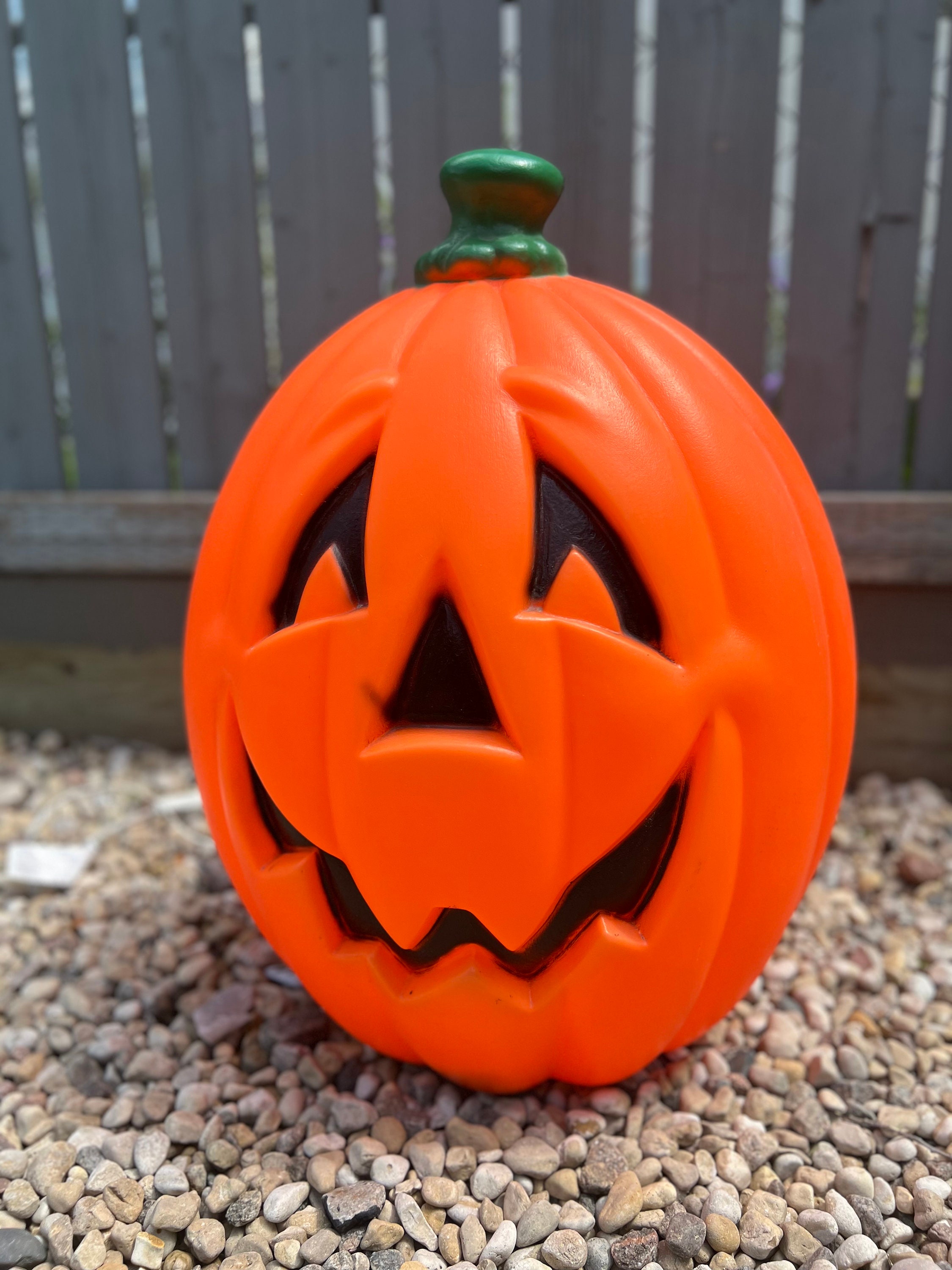 Pumpkin Blow Mold, Halloween Decoration, Vintage Blowmold, Yard Decor ...