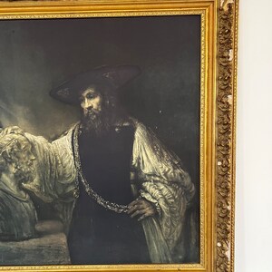 Aristotle Contemplating the Bust of Homer – Ornate Frame – Vintage ...