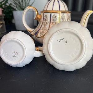 Sadler Carousel Tea Pot Set Teapot, Sugar, and Creamer Made in England ...