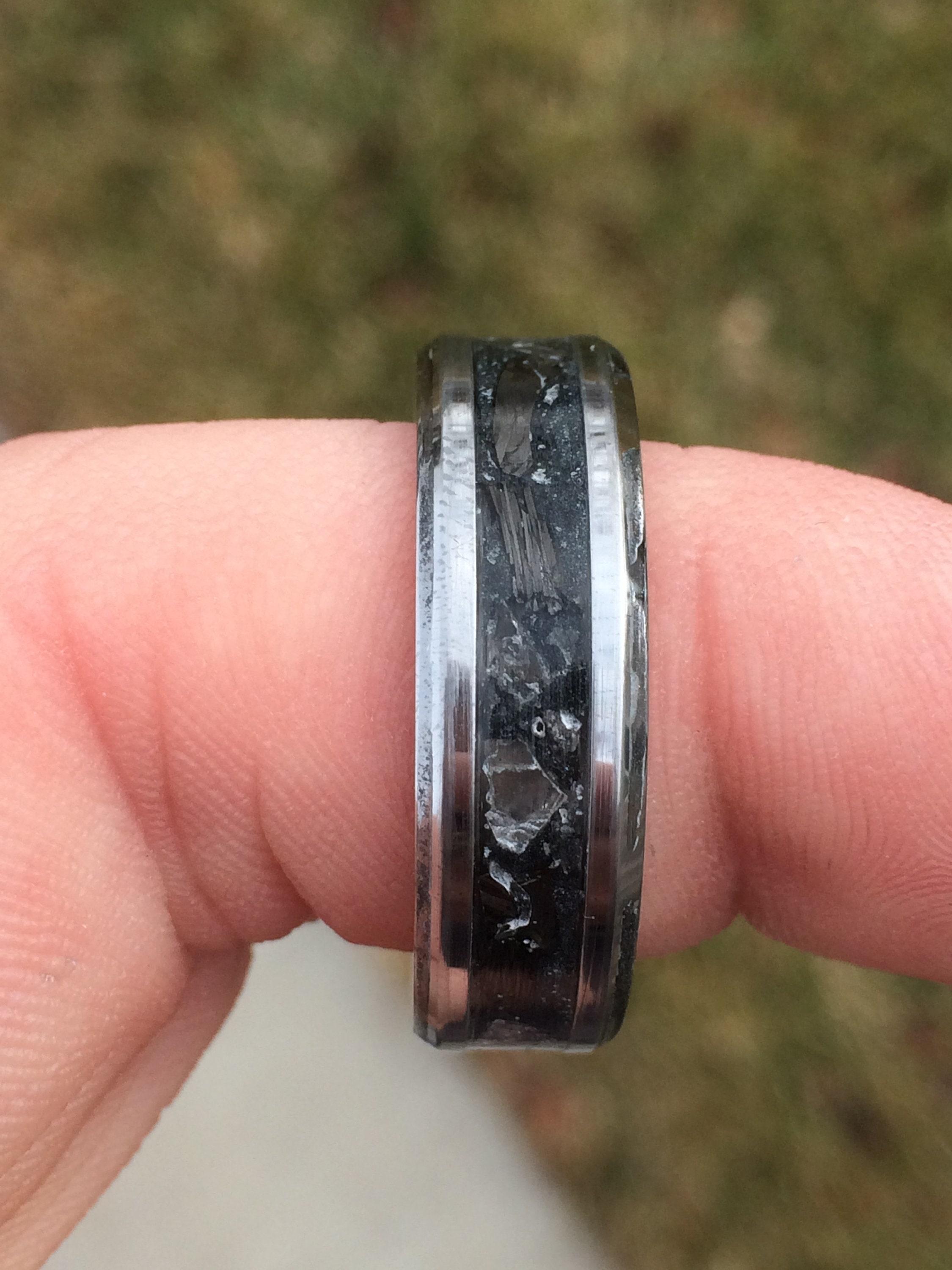 Dark Thunderstorm Glow Ring Inlay Ring Tungsten Ring - Etsy