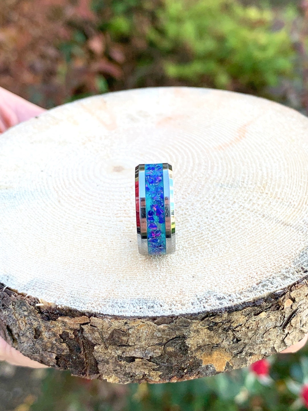 Tahiti Surf - Glow Ring, Inlay Ring, Tungsten, Jewelry for Men, Jewelry ...