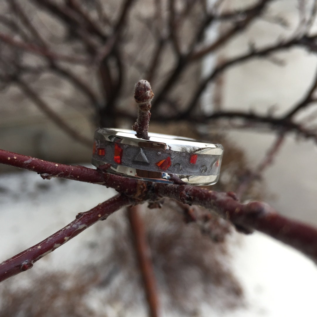 Thor Ring - Glow Ring, Inlay Ring, Tungsten, Jewelry for Men, Jewelry ...