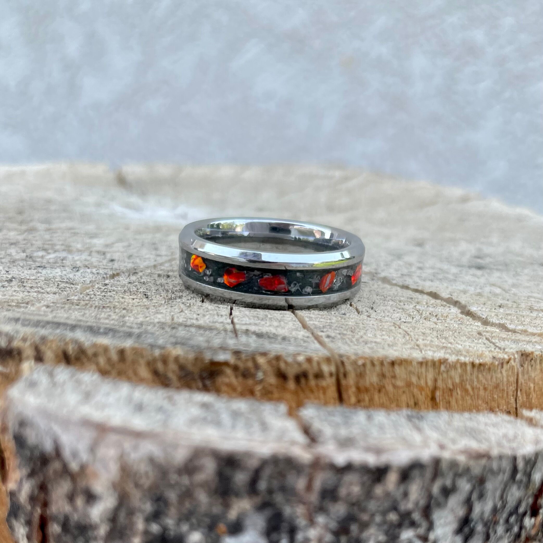 Utah Utes Ring- Inlay Ring, Tungsten Ring, Jewelry for Men, Jewelry for ...