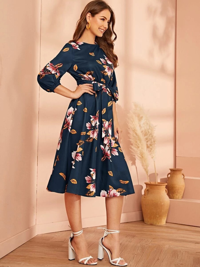 Women Floral Dress Women Party Dress Flower Dress Women - Etsy