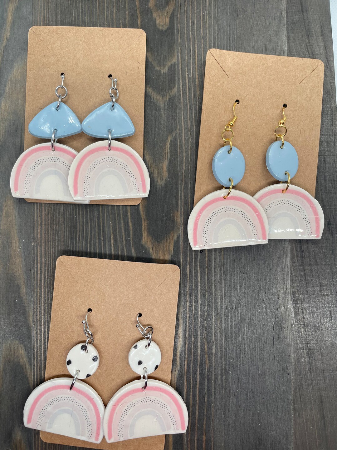 Pastel Rainbow Temporary Tattoo Earrings - Etsy