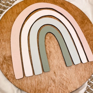 Neutral Rainbow Sign Round Rainbow Sign Boho Rainbow - Etsy