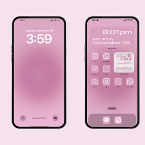 Pink - Ios + Desktop Wallpapers, App Icons, Desktop Folders, Widgets ...