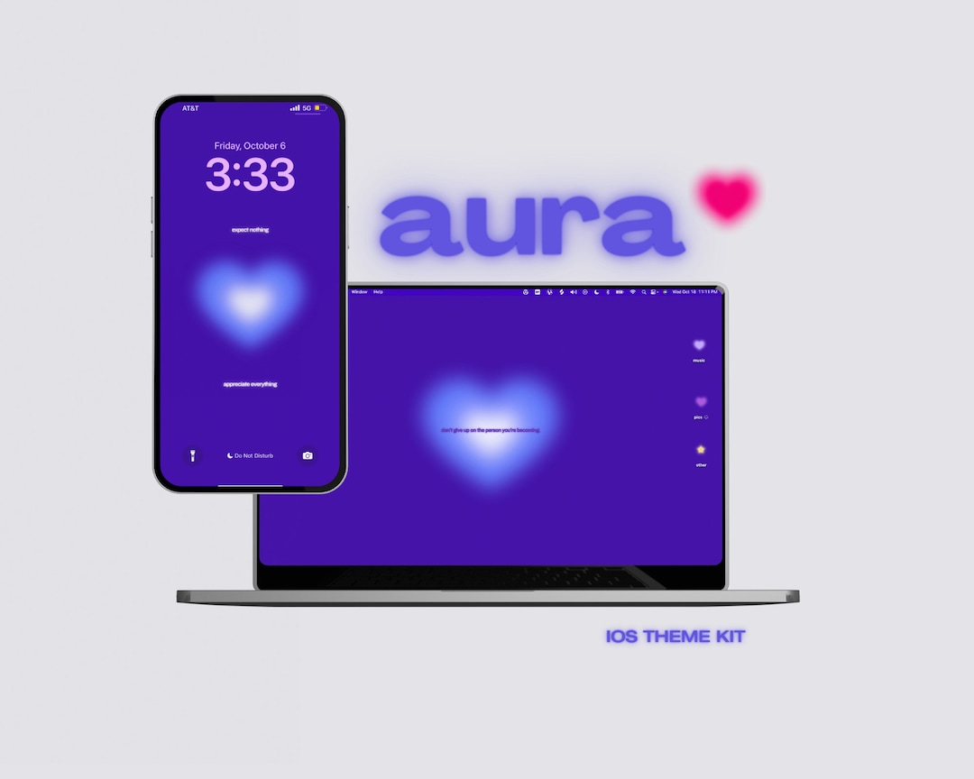Aura - Ios Theme Pack, App Icons, Wallpaper, Widgets | Aura Quote ...