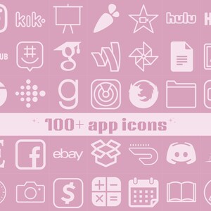 Pink - Ios + Desktop Wallpapers, App Icons, Desktop Folders, Widgets ...