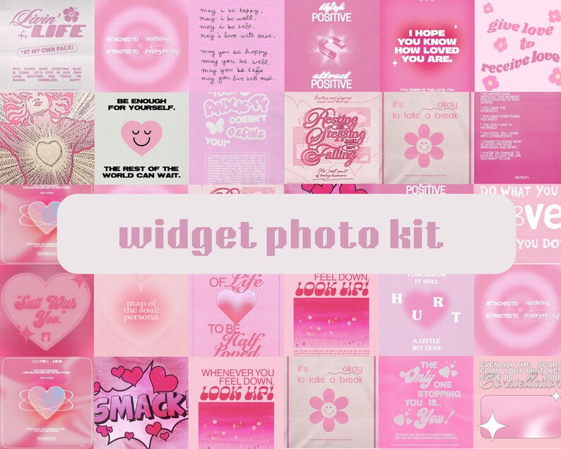 Pink - Ios + Desktop Wallpapers, App Icons, Desktop Folders, Widgets ...