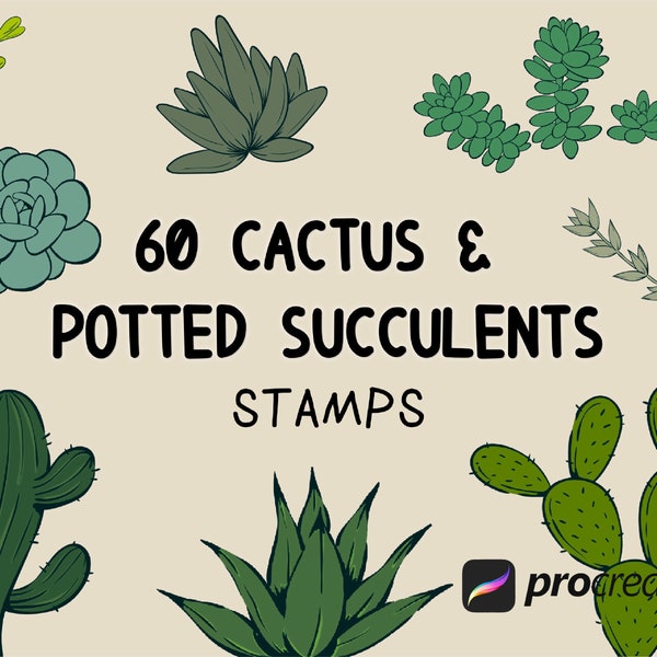 Cactus Cartoon - Etsy