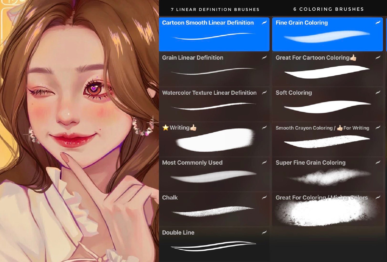 260 Procreate Brushes Character Drawing Kit Color Palettes - Etsy