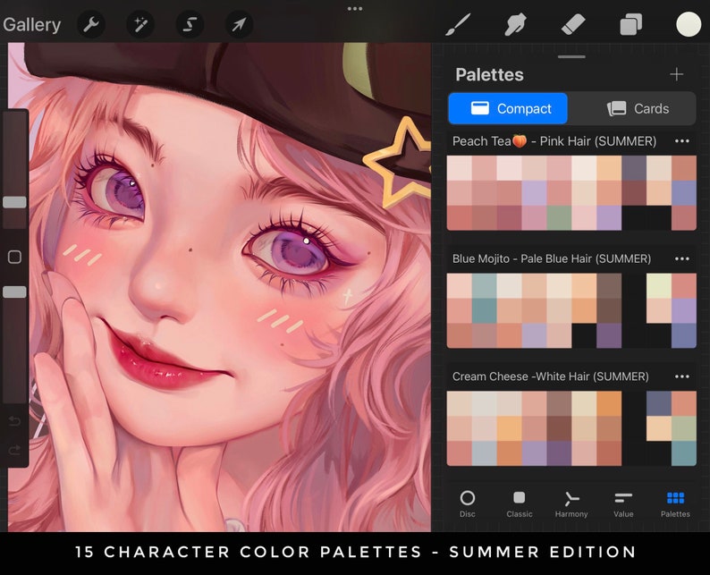 260 Procreate Brushes Character Drawing Kit Color Palettes - Etsy