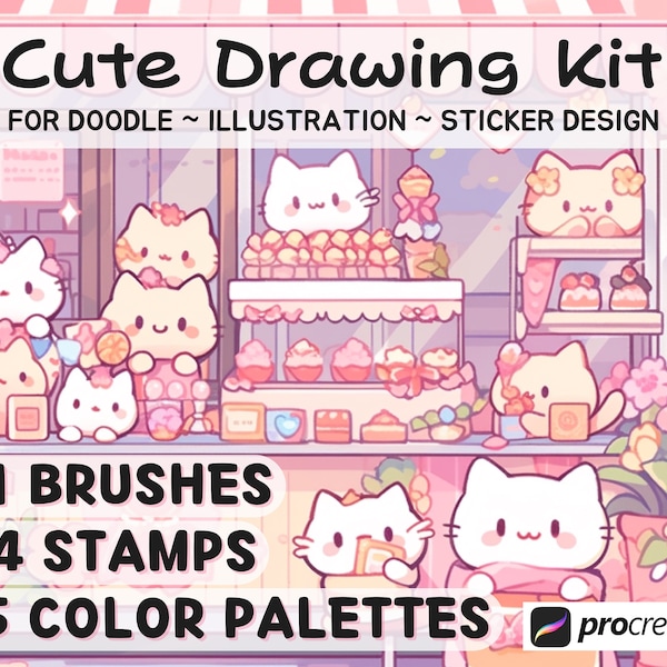 Kawaii Drawing Brushes - Etsy