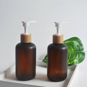1-200pcs 250ml 8oz Natural Bamboo Hand Lotion Soap Dispenser Pump ...