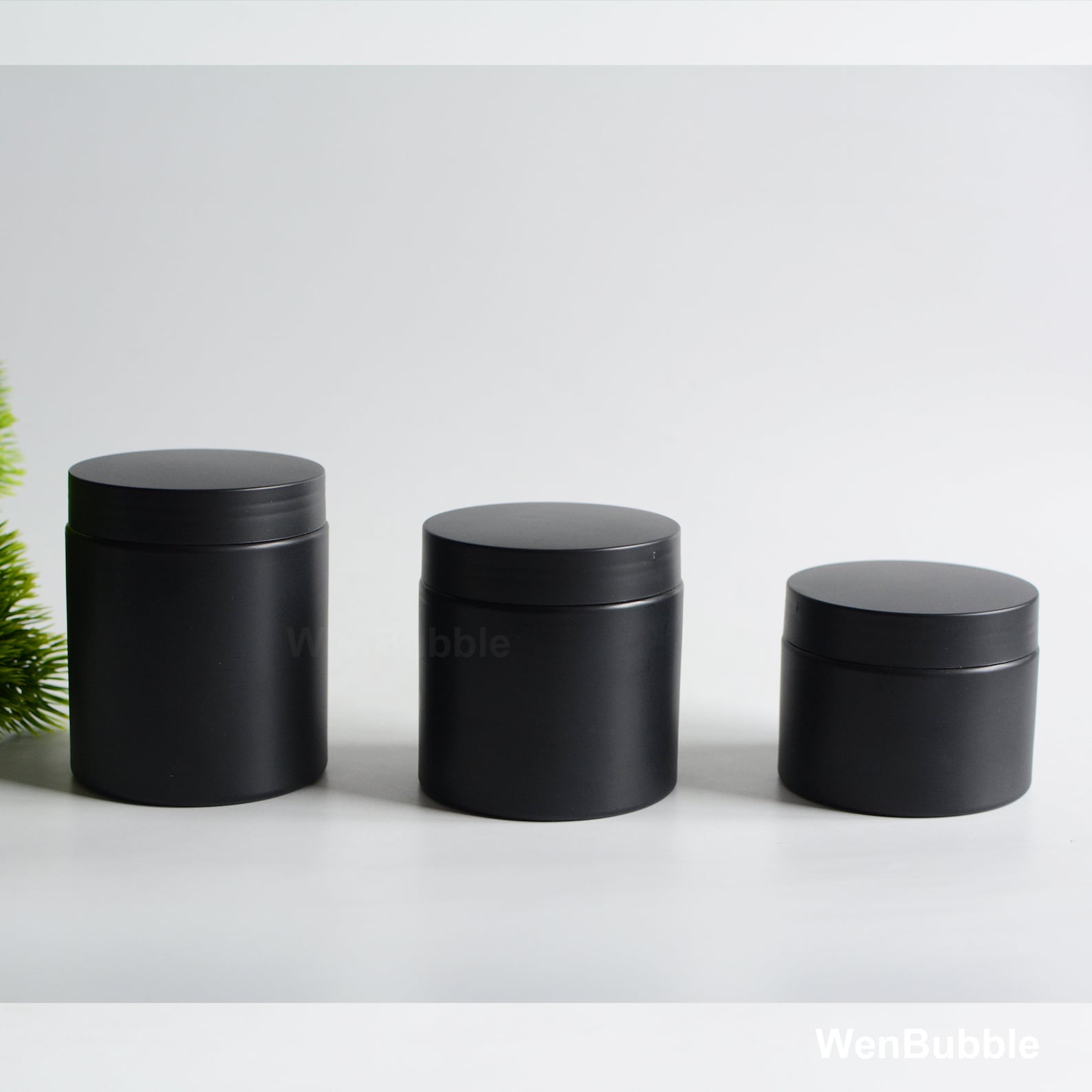 1-500pcs 4oz 5oz 7oz 8oz Empty Matte Black Cosmetic Cream Jar Container ...