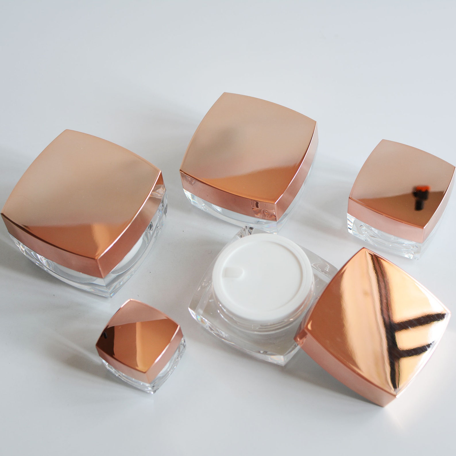 5g 15g 30g 50g Shiny ABS Square Cream Jar Container Plastic - Etsy