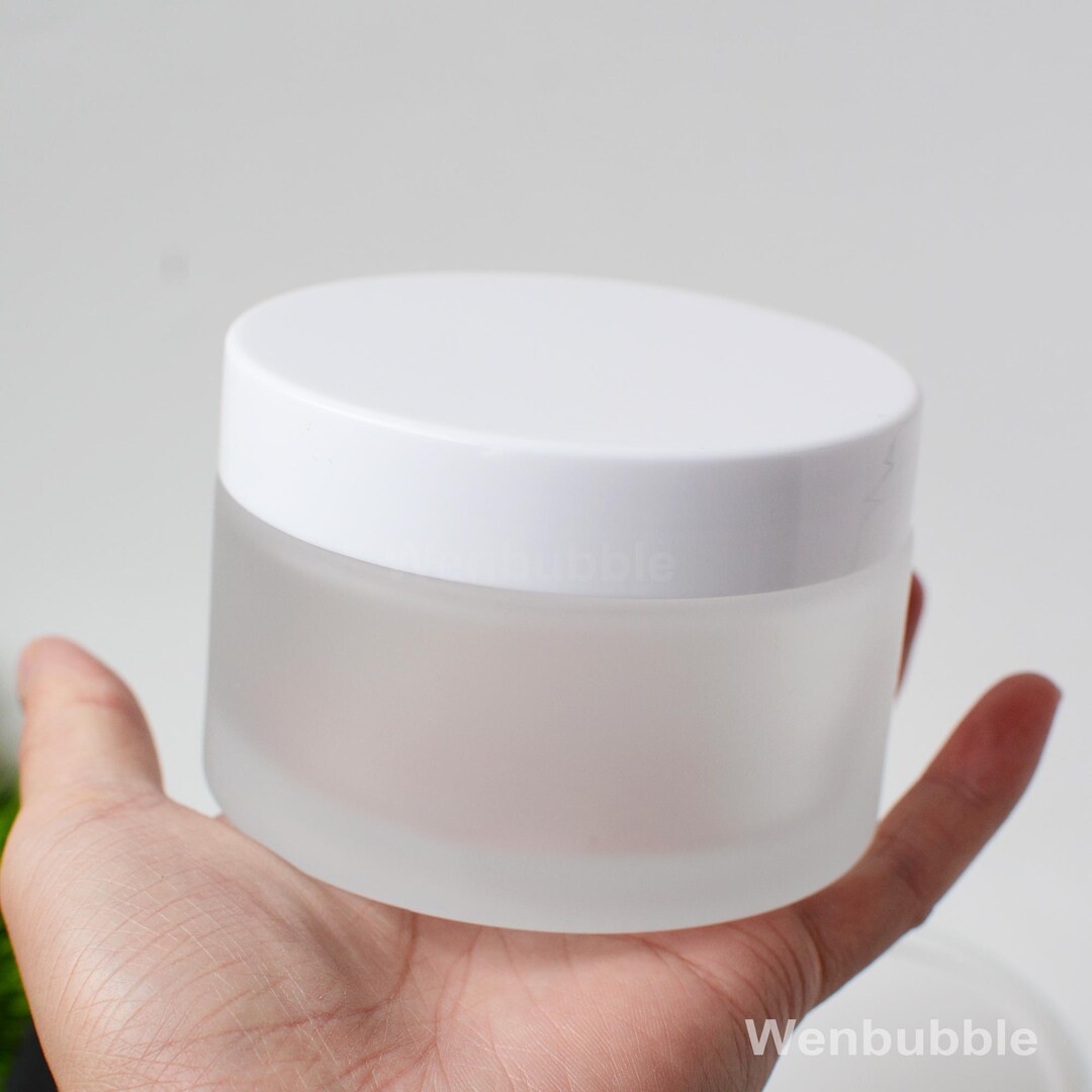 1-200pcs 200g 7oz Frosted Glass Cream Jar Container, Face Cream Body ...