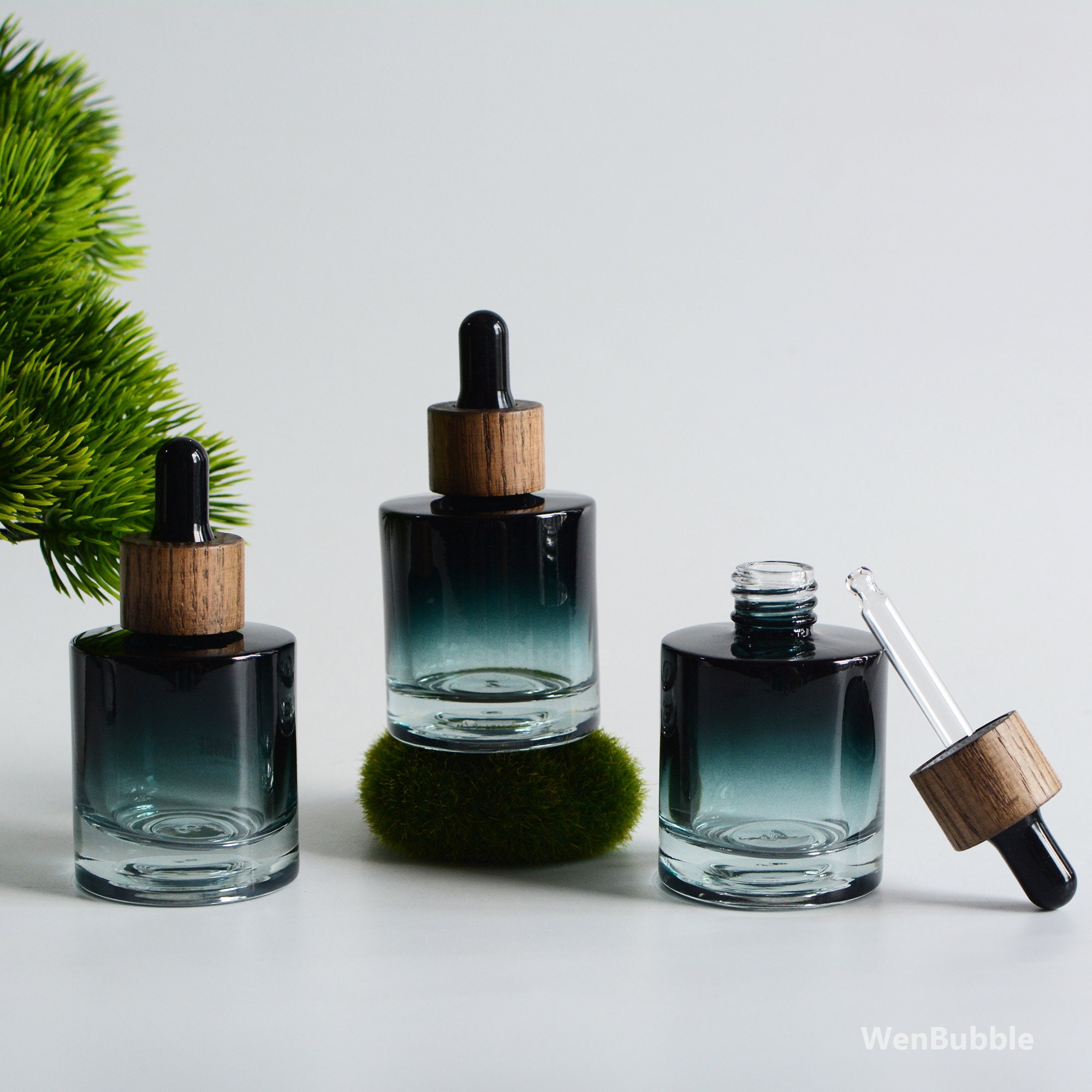 1-200pcs 30ml 1oz Natural Wooden Dropper Bottle Luxury - Etsy