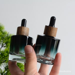 1-200pcs 30ml 1oz Natural Wooden Dropper Bottle, Luxury Cosmetic Beauty ...