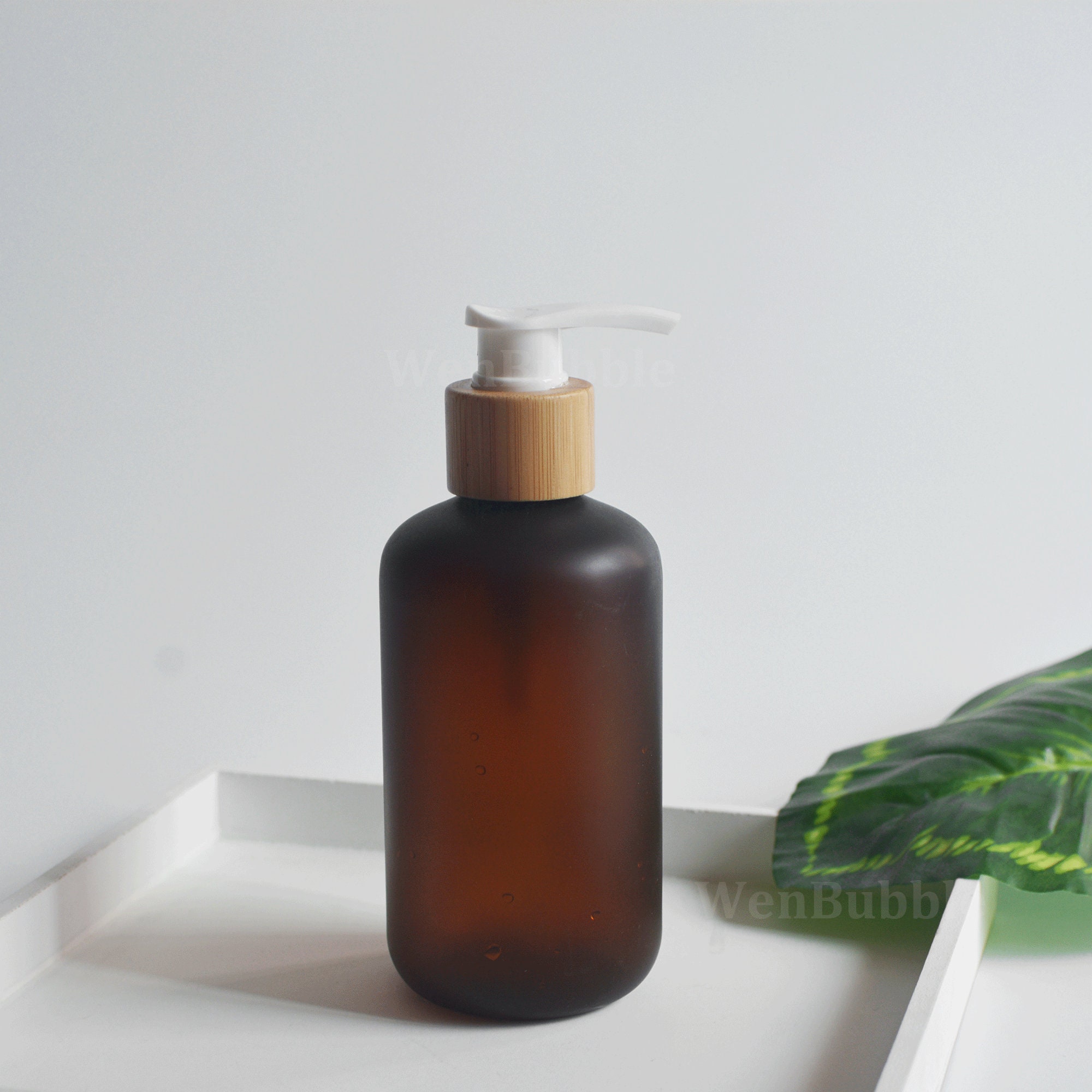 1-200pcs 250ml 8oz Natural Bamboo Hand Lotion Soap Dispenser Pump ...