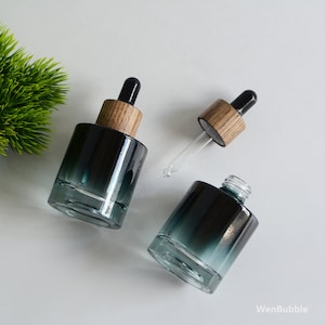 1-200pcs 30ml 1oz Natural Wooden Dropper Bottle, Luxury Cosmetic Beauty ...