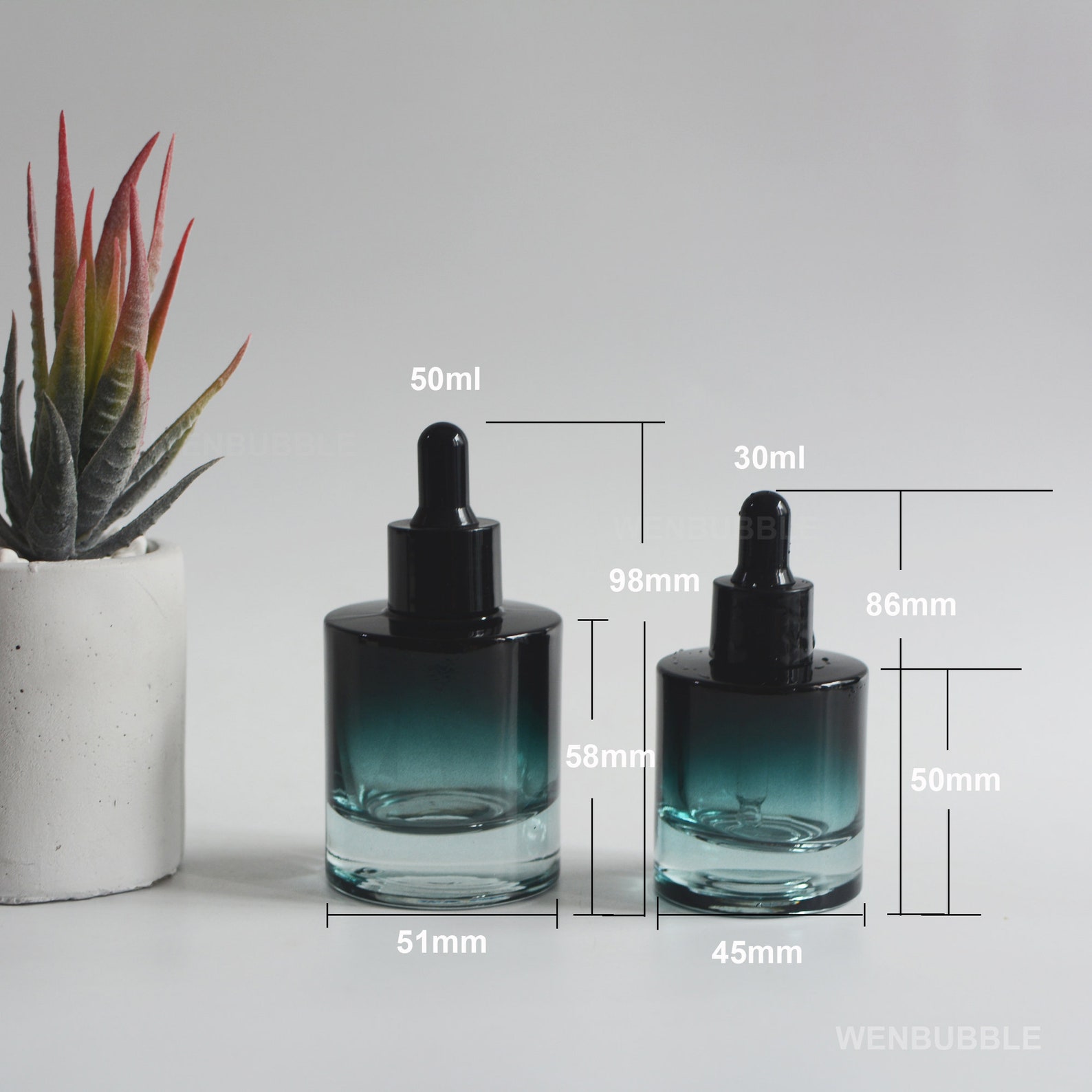 50-200pcs 30ml 50ml Luxury Cosmetic Packaging Container, Black ...