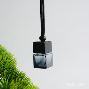 1-500pcs 8ml Square Black Gradient Glass Wooden Car Hanging Air ...