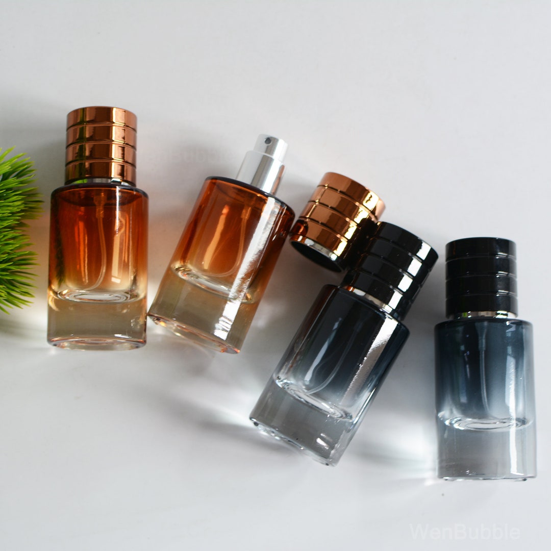 1-200pcs 1oz 30ml Gradient Blue Amber Red Glass Atomizer Perfume Oil ...