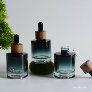 1-200pcs 30ml 1oz Natural Wooden Dropper Bottle, Luxury Cosmetic Beauty ...