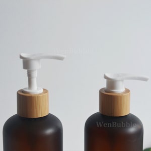 1-200pcs 250ml 8oz Natural Bamboo Hand Lotion Soap Dispenser Pump ...
