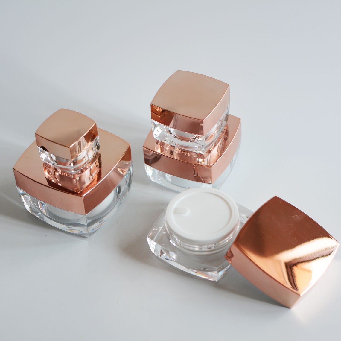 5g 15g 30g 50g Shiny ABS Square Cream Jar Container Plastic - Etsy