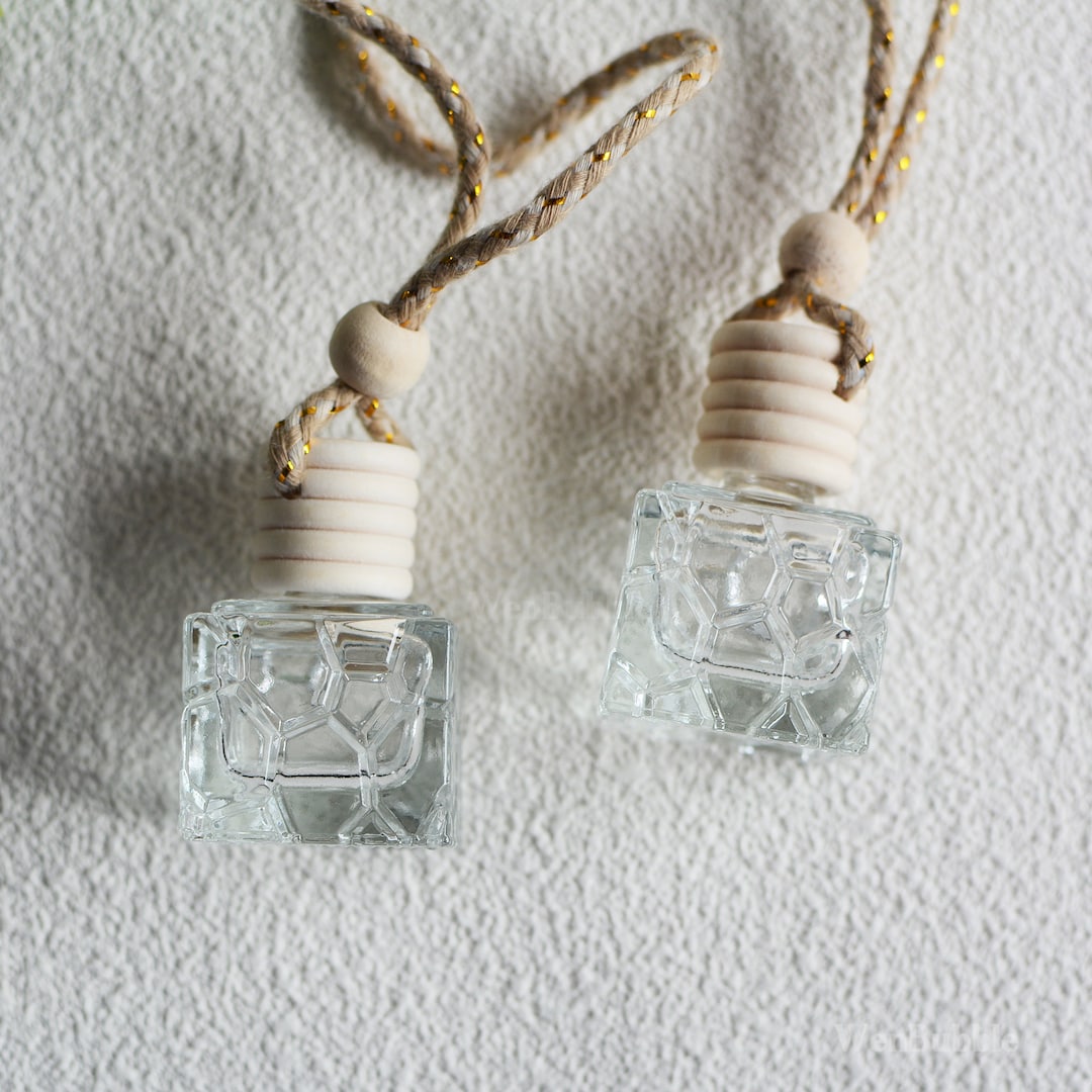 1-500pcs Wooden Hanging Car Diffuser Bottle, Glass Office Aroma Oil ...