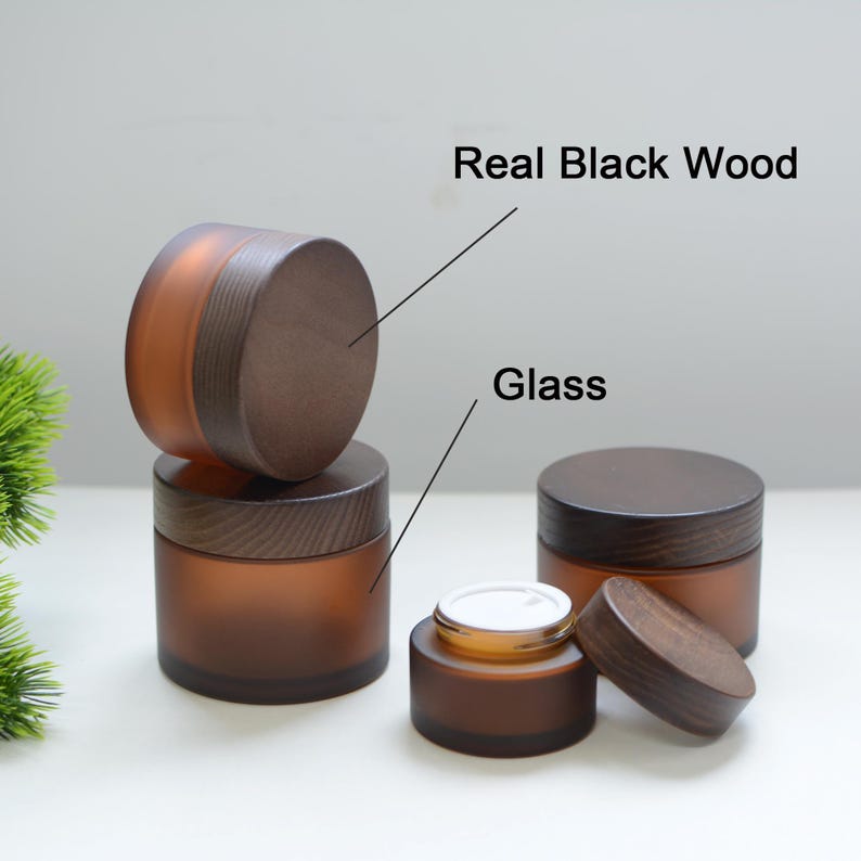 1-100pcs 15g 30g 50g 100g 150g 200g Natural Wooden Matte Amber Glass ...