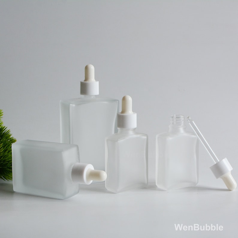 1-100pcs Frosted Glass Square Serum Essential Oil Dropper - Etsy