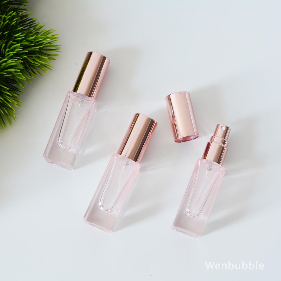 1-1000pcs 5ml Light Rose Pink Square Perfume Spray Bottle, Portable ...