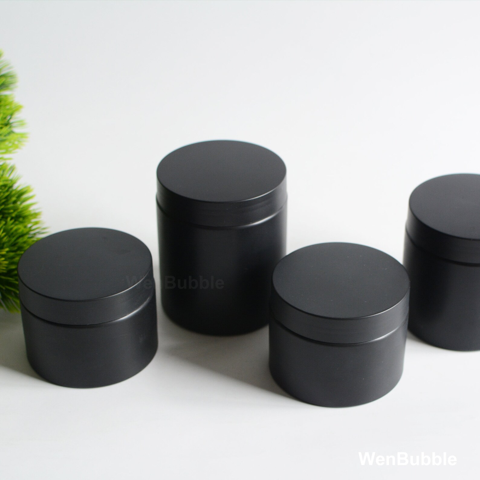1-500pcs 4oz 5oz 7oz 8oz Empty Matte Black Cosmetic Cream Jar Container ...