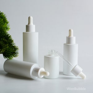 1-200pcs 30ml 50ml 60ml 80ml 100ml Cosmetic Packaging Matte White Glass ...