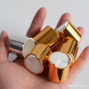 1-1000pcs 20/410 24/410 DIY Gold Silver Aluminum Disc Dispenser Lids ...