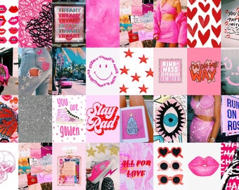 PRINTED 90's Aesthetic Photo Wall Collage Kit Black - Etsy