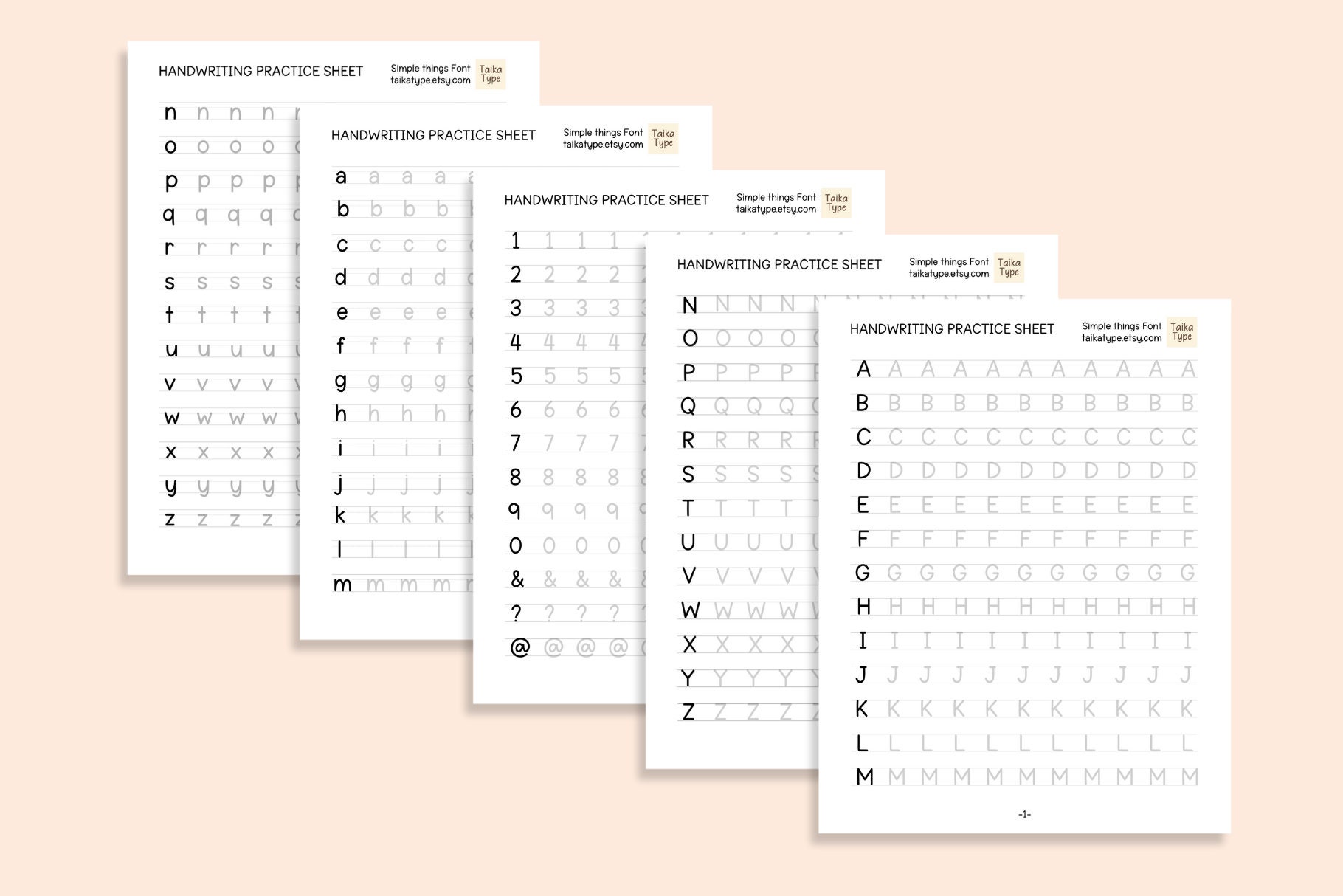 Back to School Neat Handwriting Practice Sheets, Printable Handwriting ...