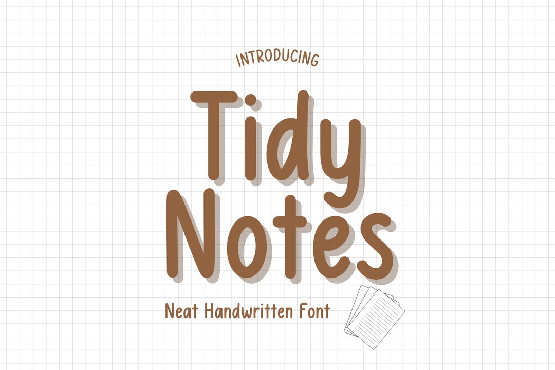 Tidy Notes Font, Neat Handwritten Font, Neat Handwriting Font, Digital ...