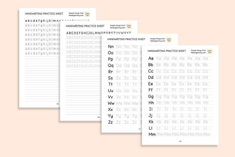 Back to School Neat Handwriting Practice Sheets, Printable Handwriting ...