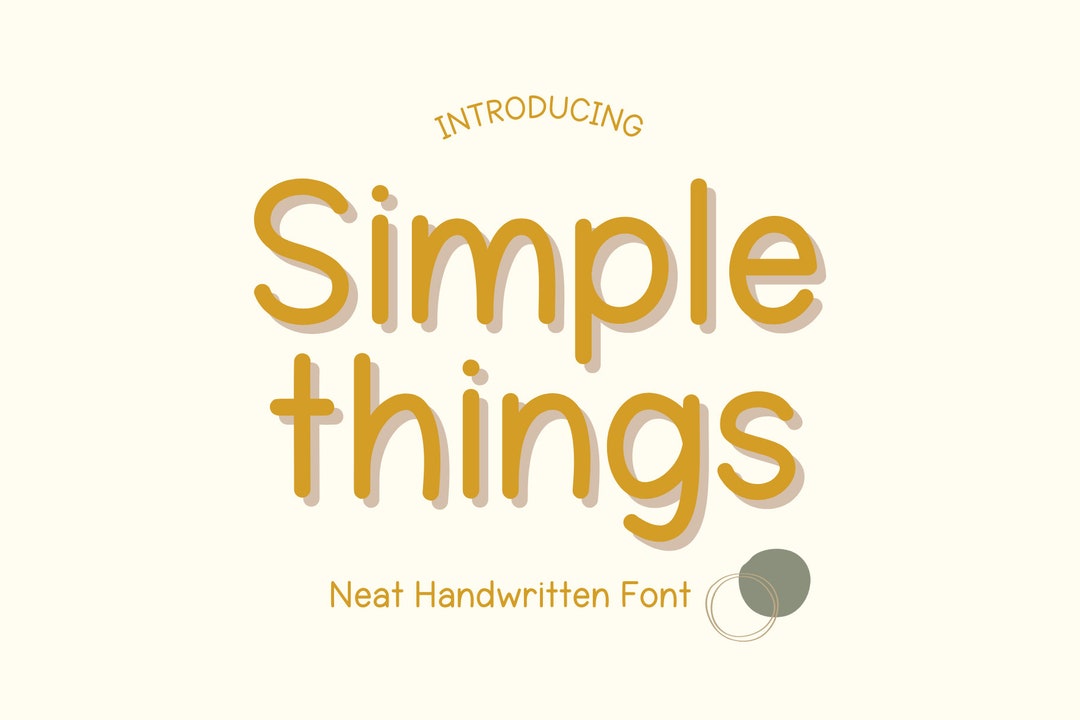 Simple Things Handwritten Font, OTF TTF (digital Download) - Etsy