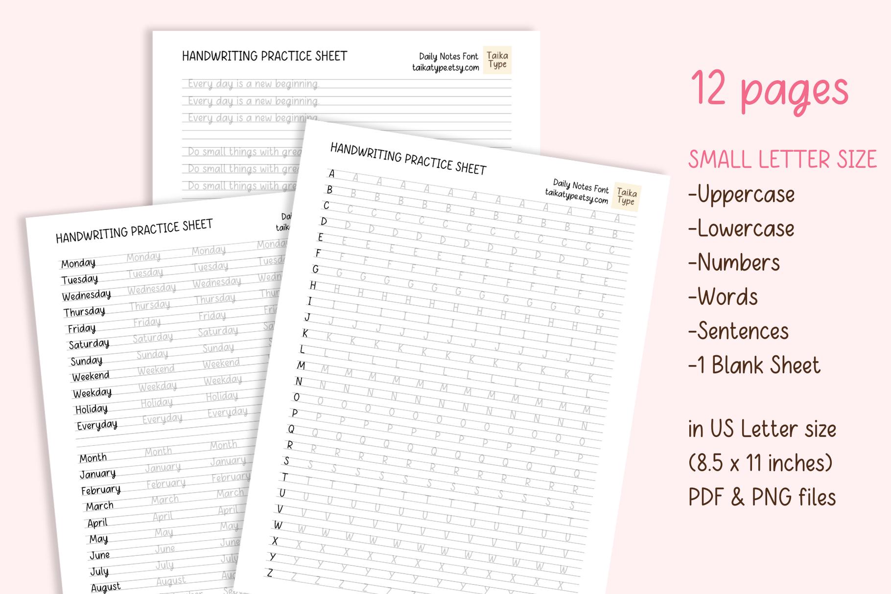 Neat Handwriting Practice Sheets, Printable Handwriting Worksheets ...